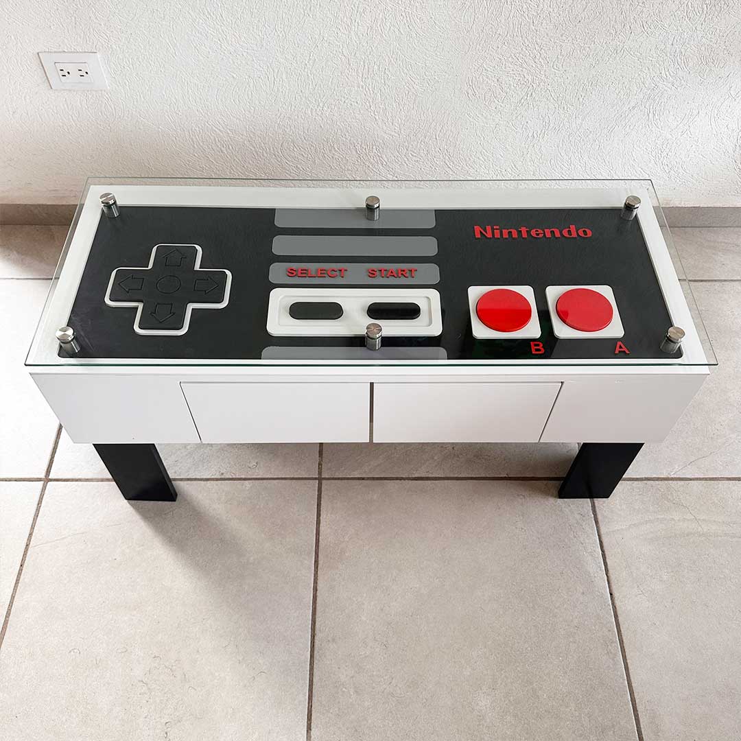 Mesa Control Retro Con Cajones Ocultos - Geeksroom