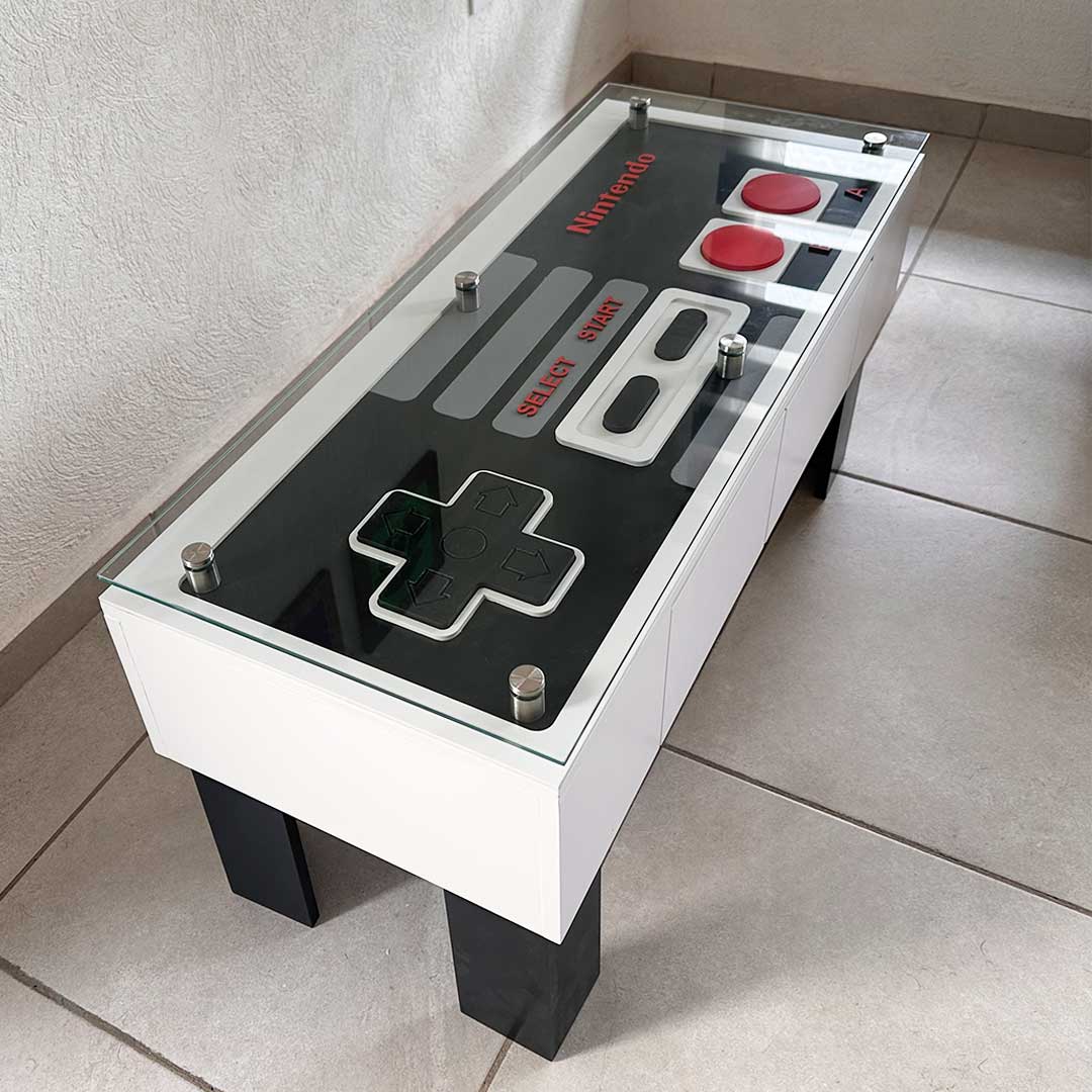 Mesa Control Retro Con Cajones Ocultos - Geeksroom